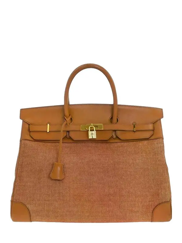 Hermès 40 Birkin Toile H Gulliver Tote Bag - Brown