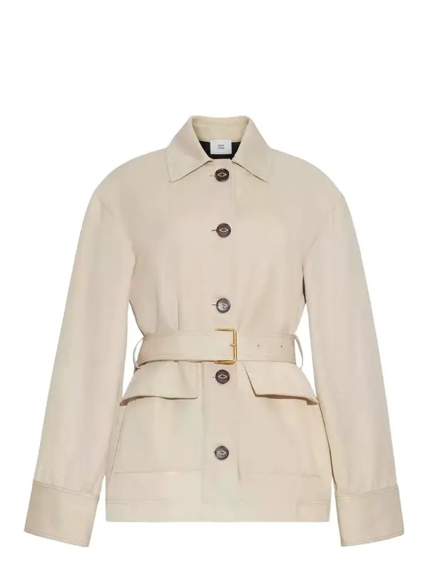 Adam Lippes Belted Military Jacket - Neutrals