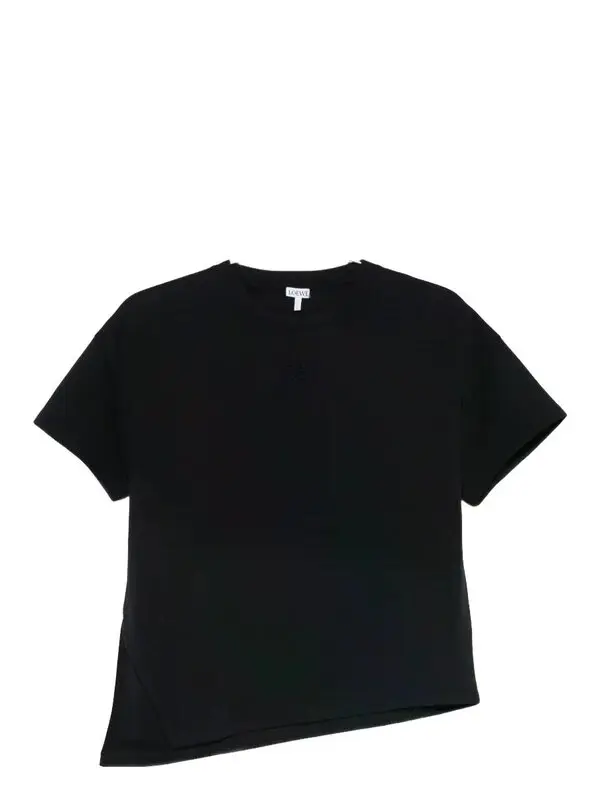 Loewe Anagram Embroidered Asymmetric T-shirt - Blue