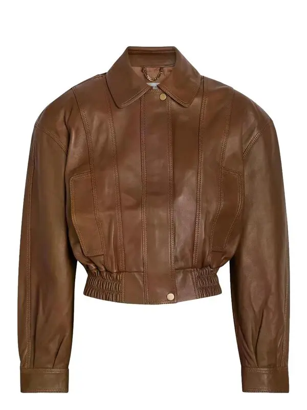 Ronny Kobo Samson Leather Jacket - Brown