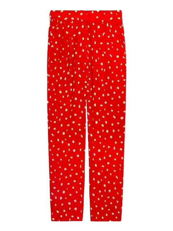 BLAZÉ MILANO Polka Dot Pleated Trousers - Red