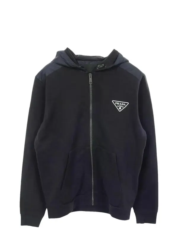 Prada 2000s Color-block Hoodie - Blue