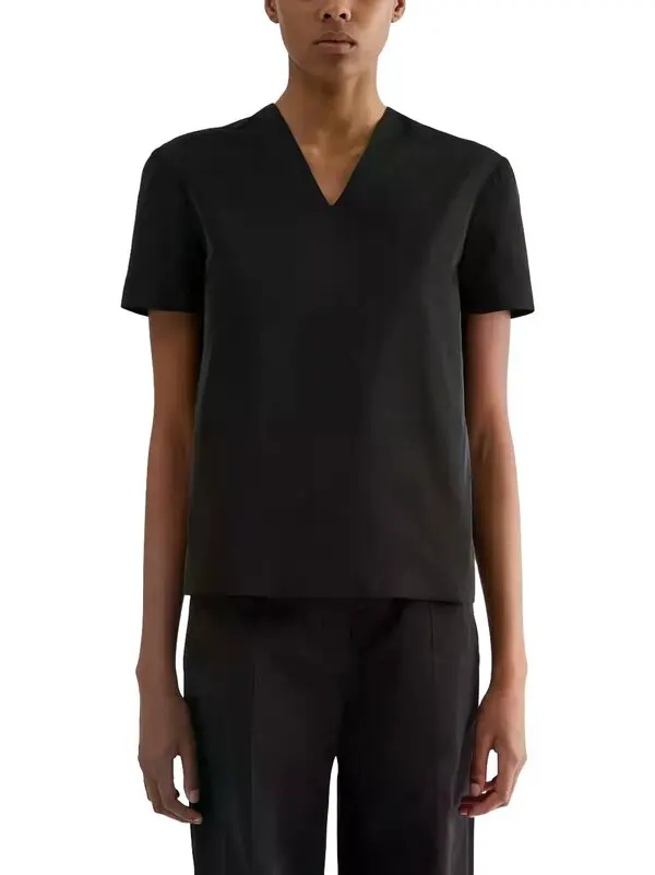 JIL SANDER V-neck T-shirt - Black