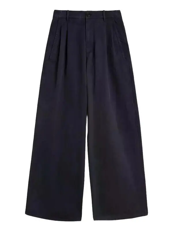 JIL SANDER Pleated Palazzo Pants - Blue