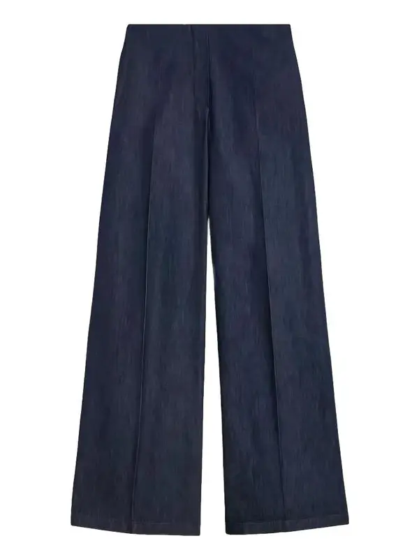 JIL SANDER Chambray Straight-leg Trousers - Blue