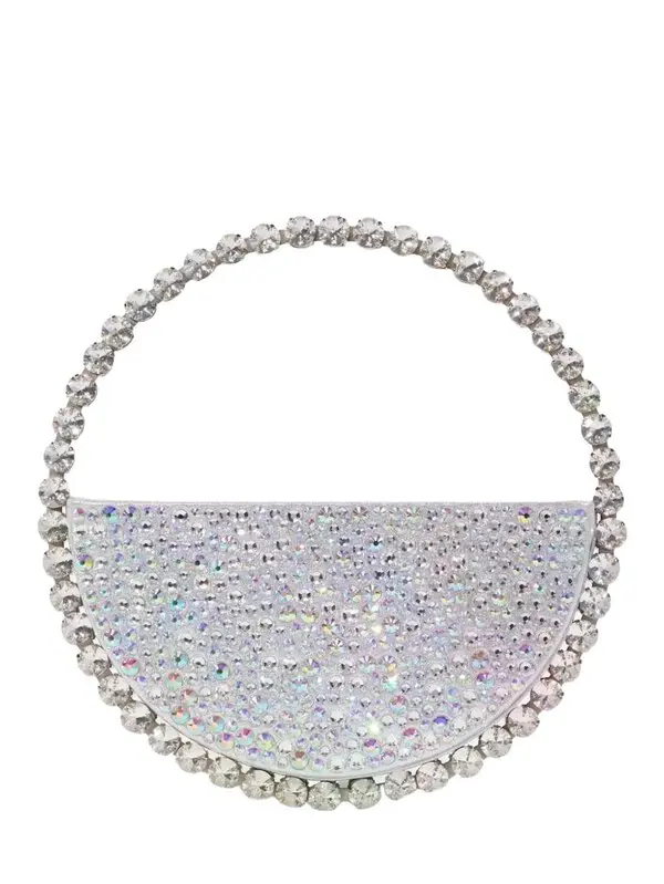 L'ALINGI Eternity Stone-encrusted Clutch Bag - Silver