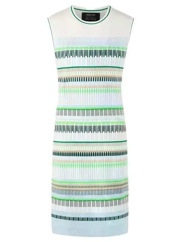 MARCCAIN Sleeveless Striped Mini Dress - Green