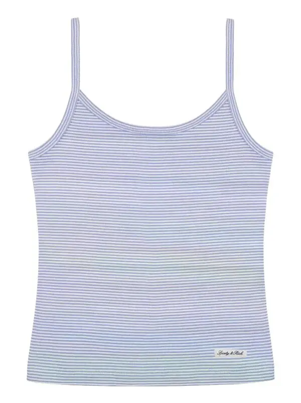 SPORTY & RICH Striped Tank Top - Blue