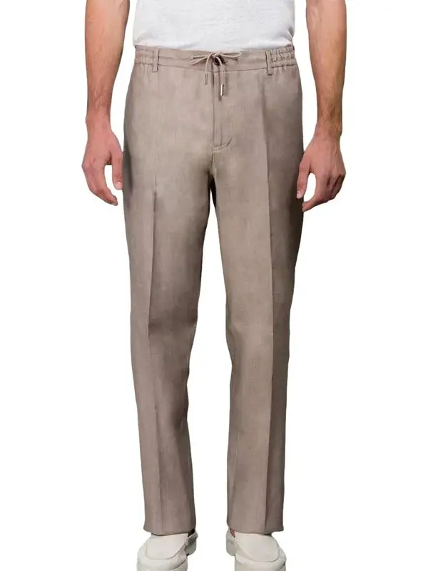 MOORER Adamson Straight-leg Trousers - Neutrals