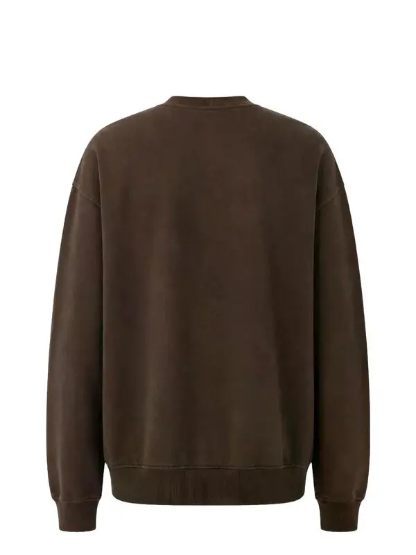 SPORTY & RICH Crest-print Crewneck Sweatshirt - Brown