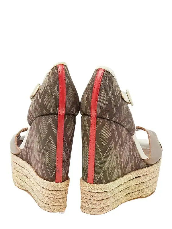 Valentino Garavani 130mm Braided Raffia Wedge Sandals - Neutrals