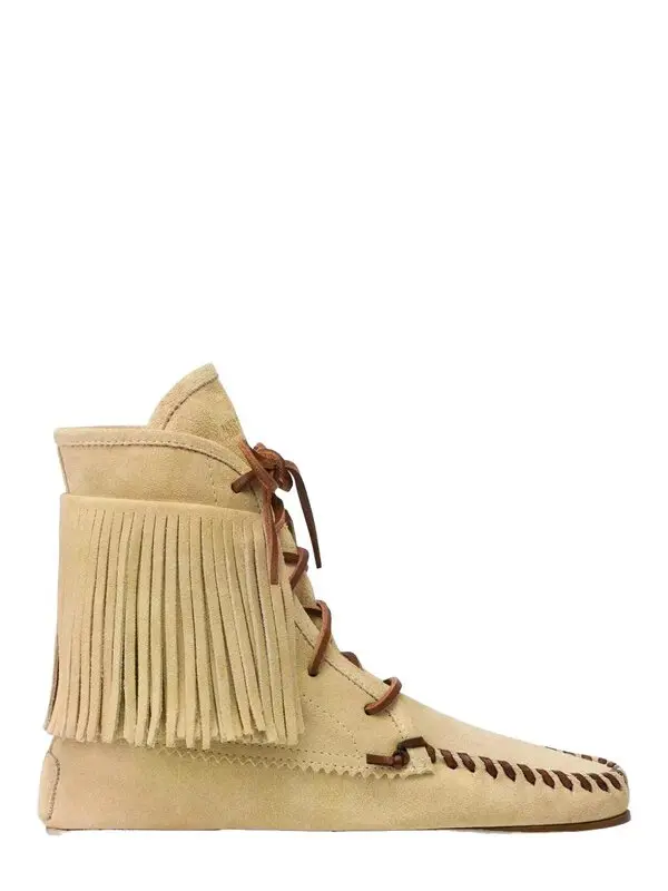 Paris Texas Indiana Fringe-trimmed Ankle Boots - Neutrals