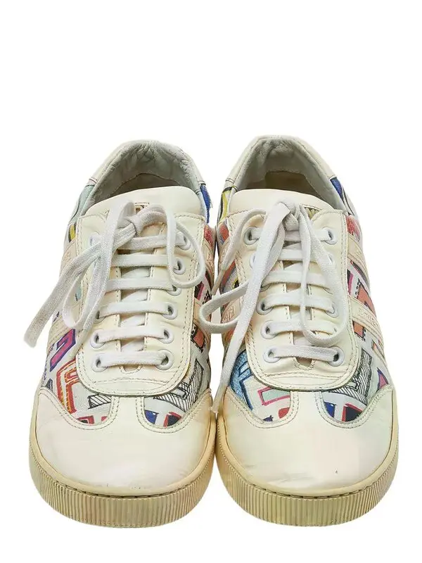 Fendi Ff Pattern Lace-up Sneakers - Neutrals