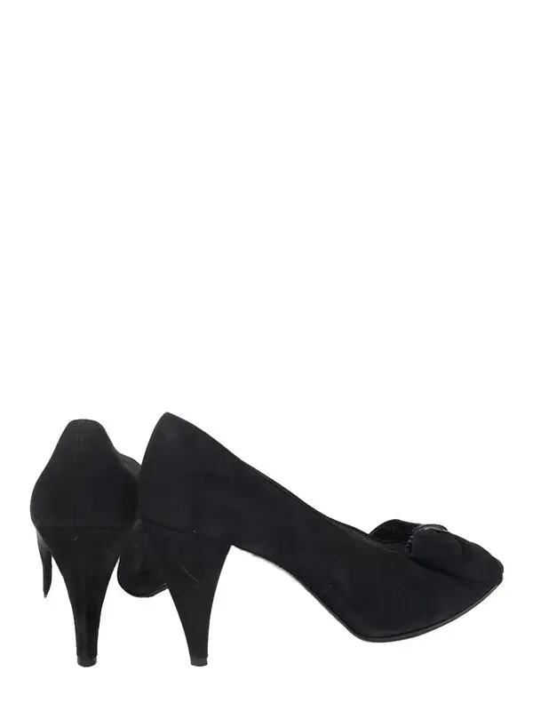 Dior Suede Heeled Sandals - Black