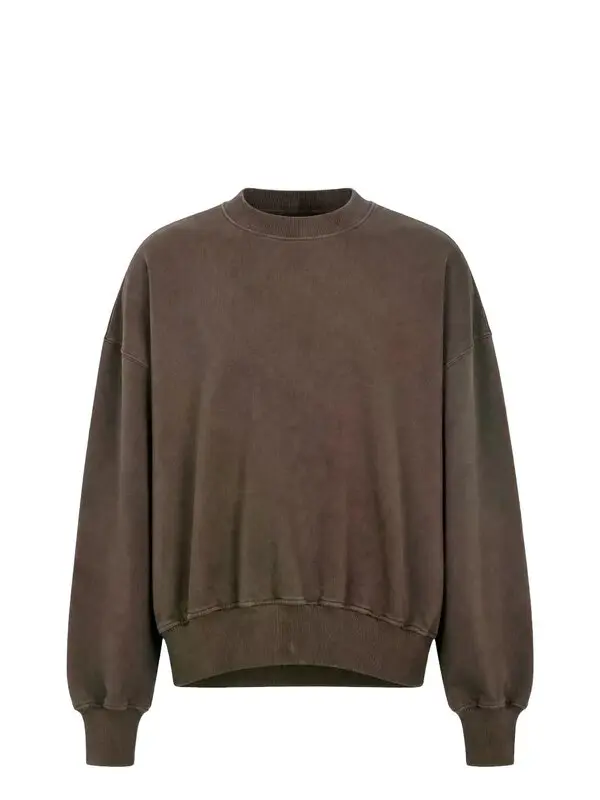 ROADLESS Crew Neck Cotton Sweatshirt - Brown