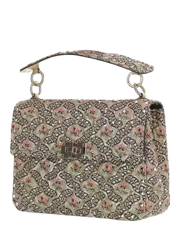Valentino Garavani Rockstud Spike Floral-print Tote Bag - Neutrals