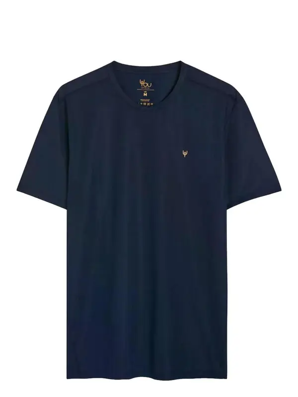 NOW YOU LIVE Shearsby Logo-detail T-shirt - Blue
