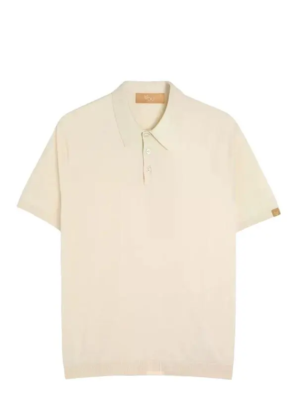 NOW YOU LIVE Pickwell Button Short-sleeve Polo Shirt - Neutrals