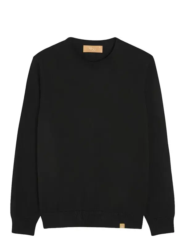 NOW YOU LIVE Croft Crew Neck Sweater - Black
