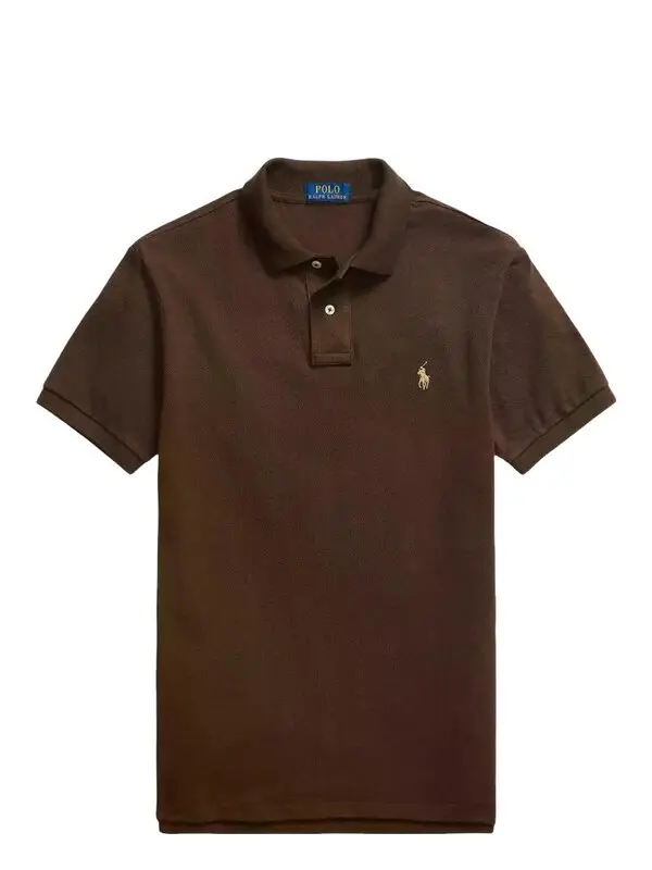 Polo Ralph Lauren Mesh Pony-embroidered Polo Shirt - Brown