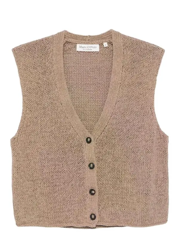 Marc O'polo Knitted Gilet - Brown