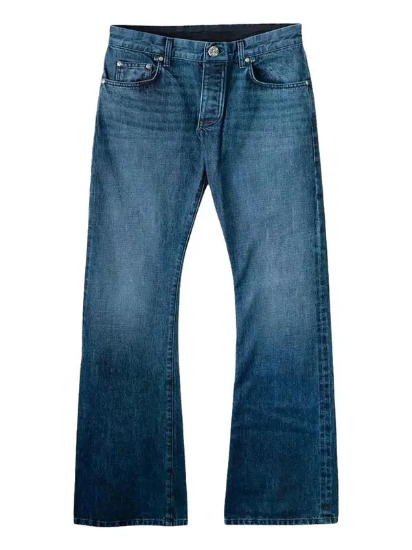 Chrome Hearts Fu Low-rise Flare Jeans - Blue