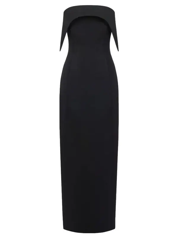 THE ARKOW Talia Strapless Maxi Dress - Black