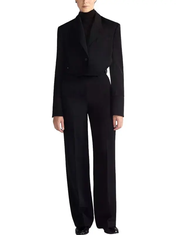 THE ARKOW Imara Pressed-crease Trousers - Black