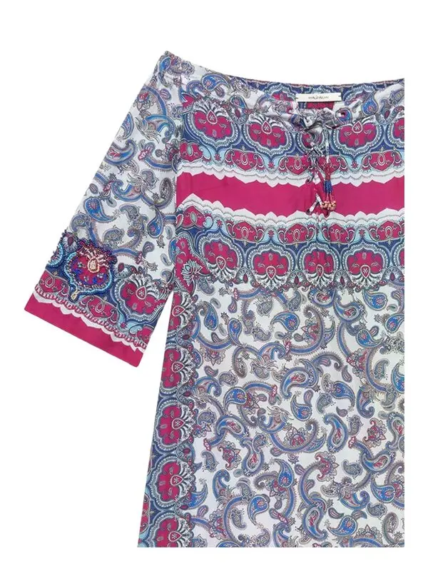 Malìparmi Sunset Paisley-print Mini Dress - Blue