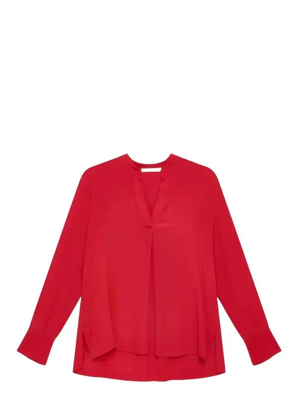Malìparmi Crepe V-neck Shirt - Red