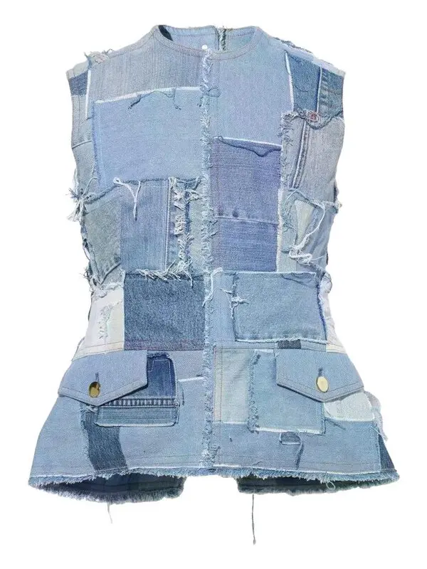 MERYLL ROGGE Patchwork Sleeveless Top - Blue