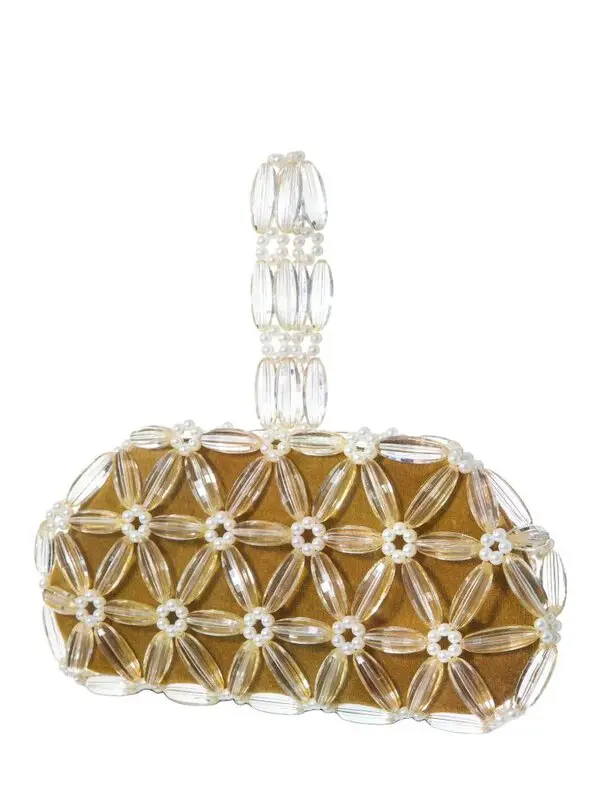 0711 TBILISI Tebea Bead-embellished Clutch Bag - Brown