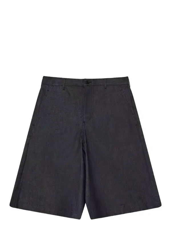 Comme Des Garçons Wide-leg Denim Shorts - Blue