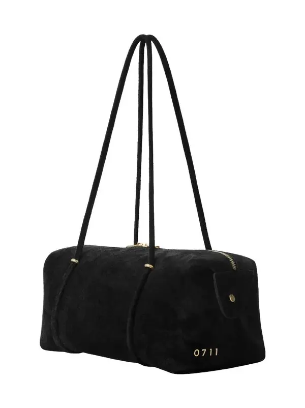 0711 TBILISI Faye Suede Shoulder Bag - Black