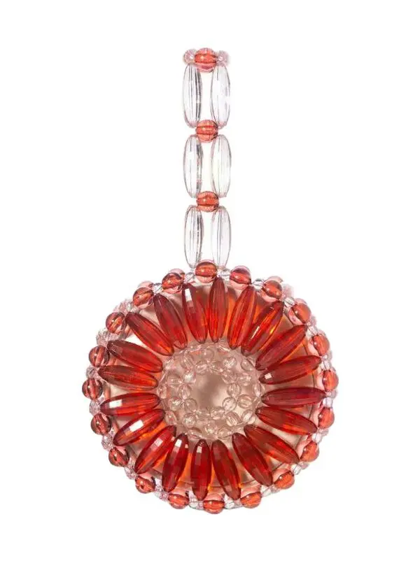 0711 TBILISI Arya Beaded Mini Bag - Red