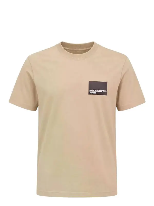 Karl Lagerfeld Logo-patch T-shirt - Neutrals