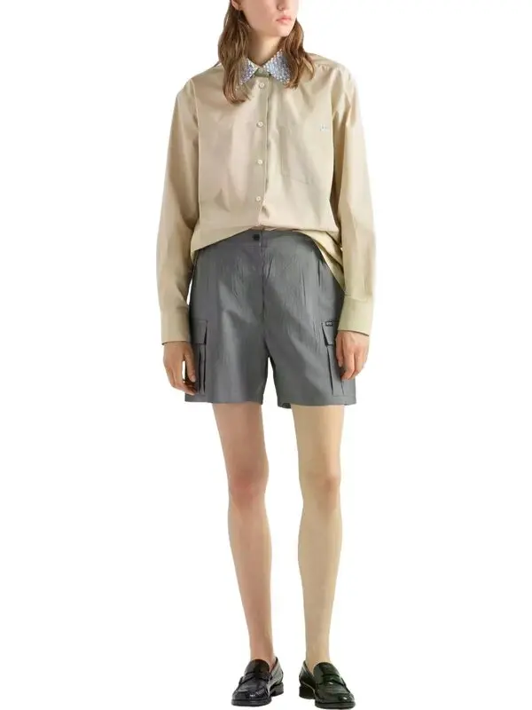 Prada Light Mohair Drawstring Shorts - Grey