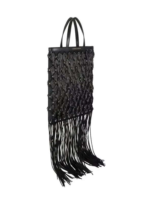 Elisabetta Franchi Fringed Tote Bag - Black