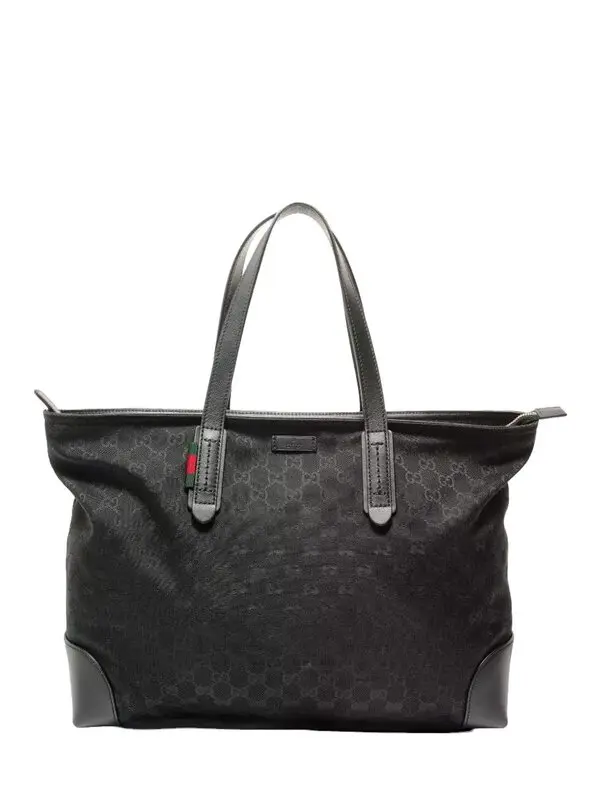 Gucci Gg Canvas Tote Bag - Black