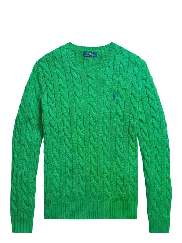 Polo Ralph Lauren Cable Knit Pony Sweater - Green