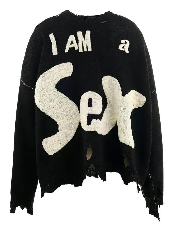 SAINT MXXXXXX Sex Pistols Distressed Sweater - Black