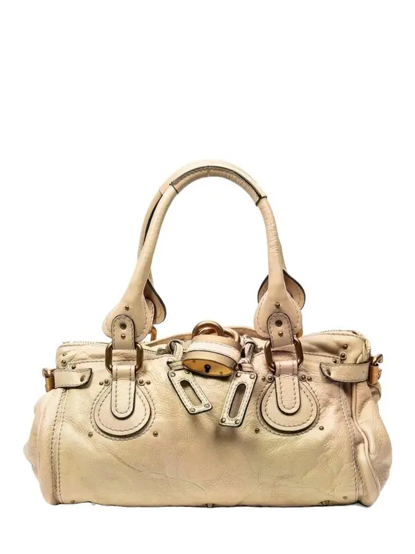 Chloé Paddington Tote Bag With Padlock Detail - Neutrals