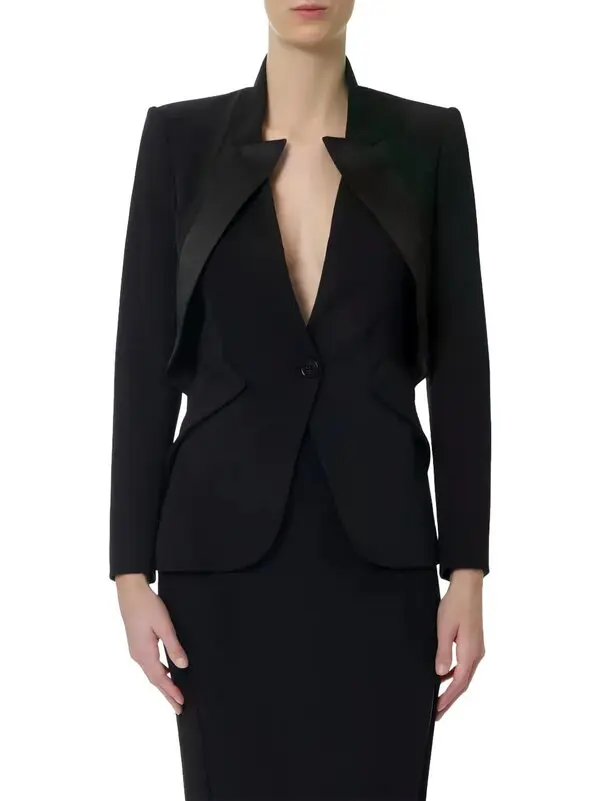 Elisabetta Franchi Single-breasted Jacket - Black