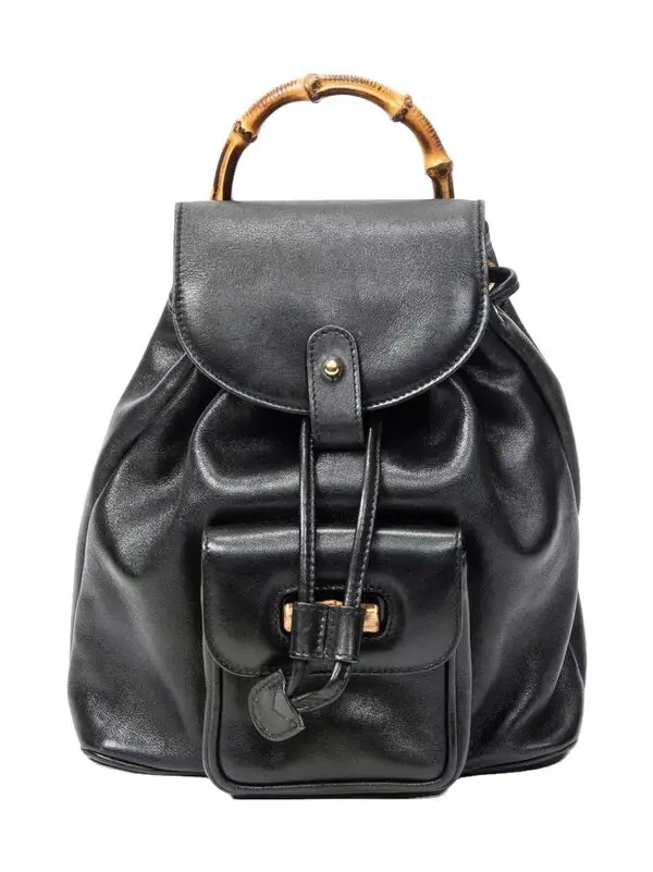 Gucci Mini Bamboo Top Handle Backpack - Black