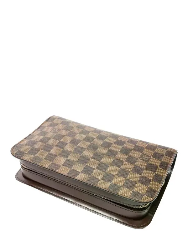 LOUIS VUITTON Saint Louis Damier Ebène Clutch Bag - Brown