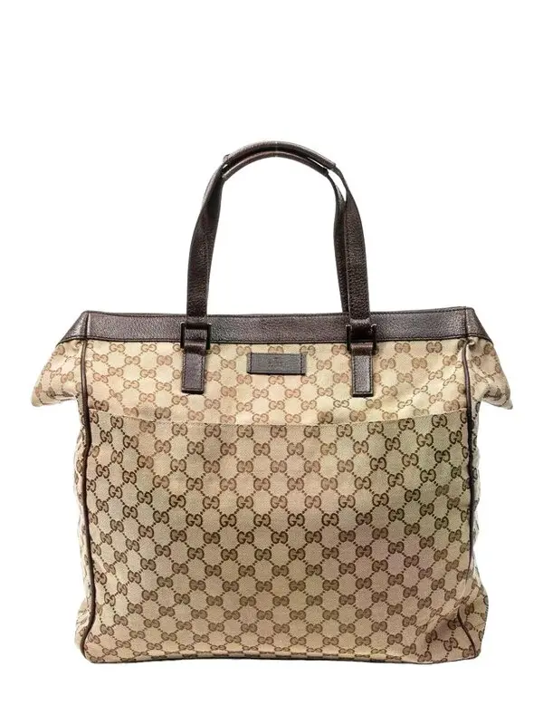 Gucci Monogram Pattern Tote Bag - Brown