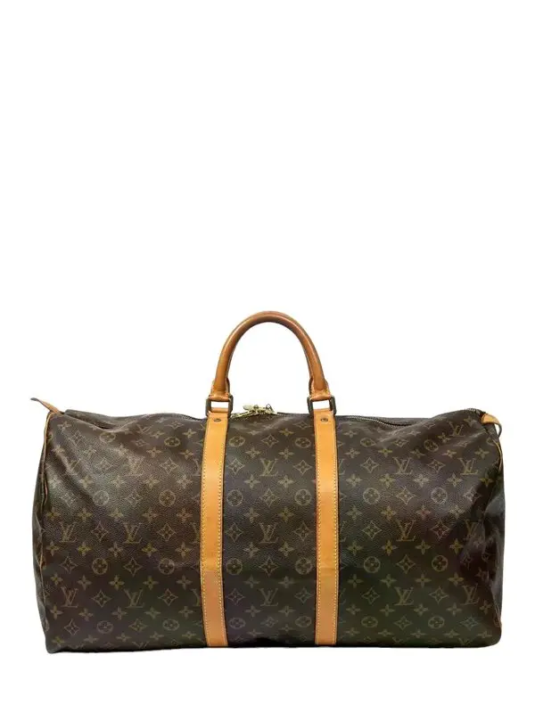 LOUIS VUITTON Monogram Keepall Holdall Bag - Brown