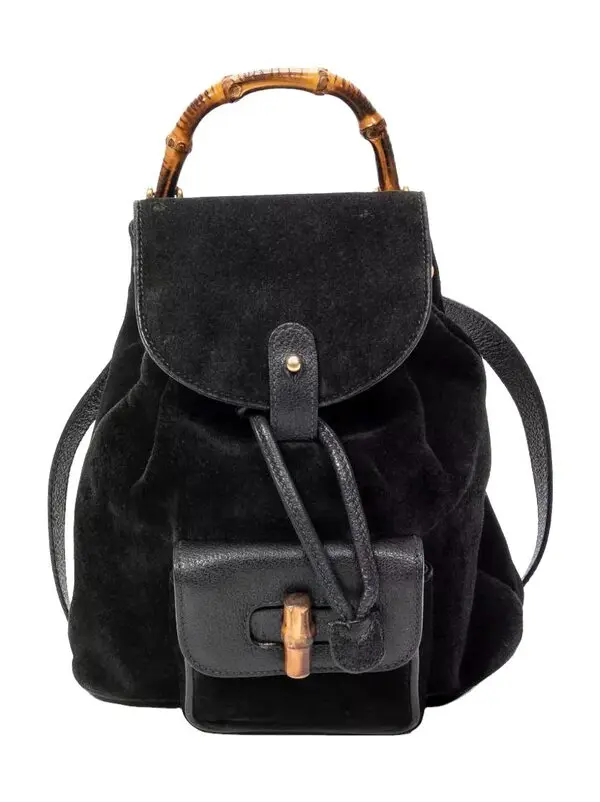 Gucci Bamboo Backpack - Black