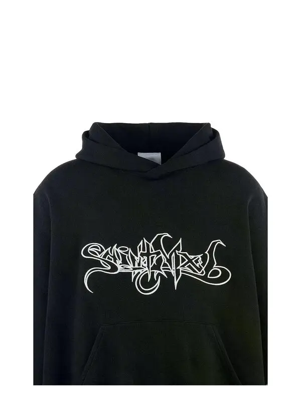 SAINT MXXXXXX Logo-print Hoodie - Black
