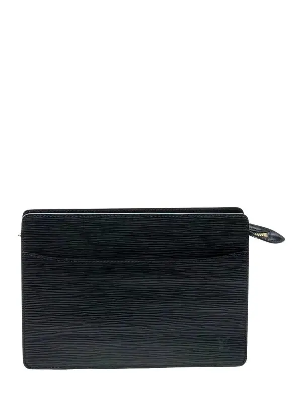 LOUIS VUITTON Textured Clutch Bag - Black